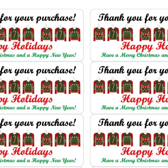 Office | Christmas Thank You Stickers Mailing Labels | Poshmark